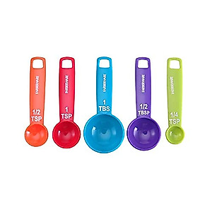 Farberware Color Measuring Spoons, Mixed Colors, Set of 5, Small