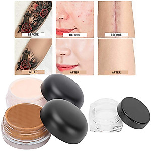Tattoo Concealer, 2pcs Makeup Body Birthmark Scar Spots Cover Cream Water Proof Two Colors Cover Up Concealer Set Use on Body for Men and Women