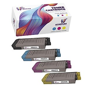 AZ SUPPLIES Compatible Toner Cartridge Replacement for Okidata Oki C831 44844512 44844511 44844510 44844509 C831dn C831n (Black, Cyan, Magenta, Yellow 4-Packs)