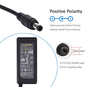 12V 5A Power Supply, COOLM AC to DC 12V 5A 60W Power Adapter Charger AC 100V - 240V Transformer 5.5x2.5mm DC Output Jack for 5050 3528 LED Strip Light LED Driver CCTV Security System