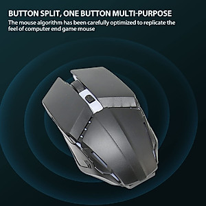 Half Hand Gaming Keyboard and Mouse Combo, 4 in 1 Mobile Game Combo Pack, Mobile Gamepad Controller, One Handed Gaming Keyboard, Mouse Converter, Adjustable Phone Stand