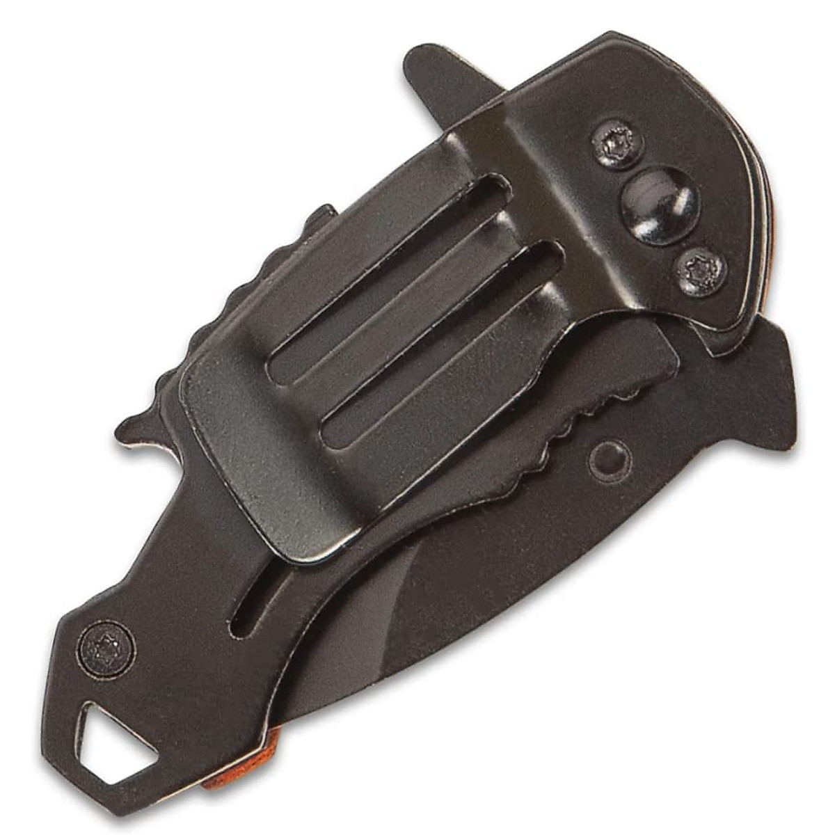 TIMBER WOLF Money Clip Pocket Knife - Stainless Steel Blade, Non-Reflective Finish, Pakkawood Handle Scales, Assisted Opening, Thumb Stud, Lanyard Hole, Must Have Everyday Carry - 2 1/2" Closed Length