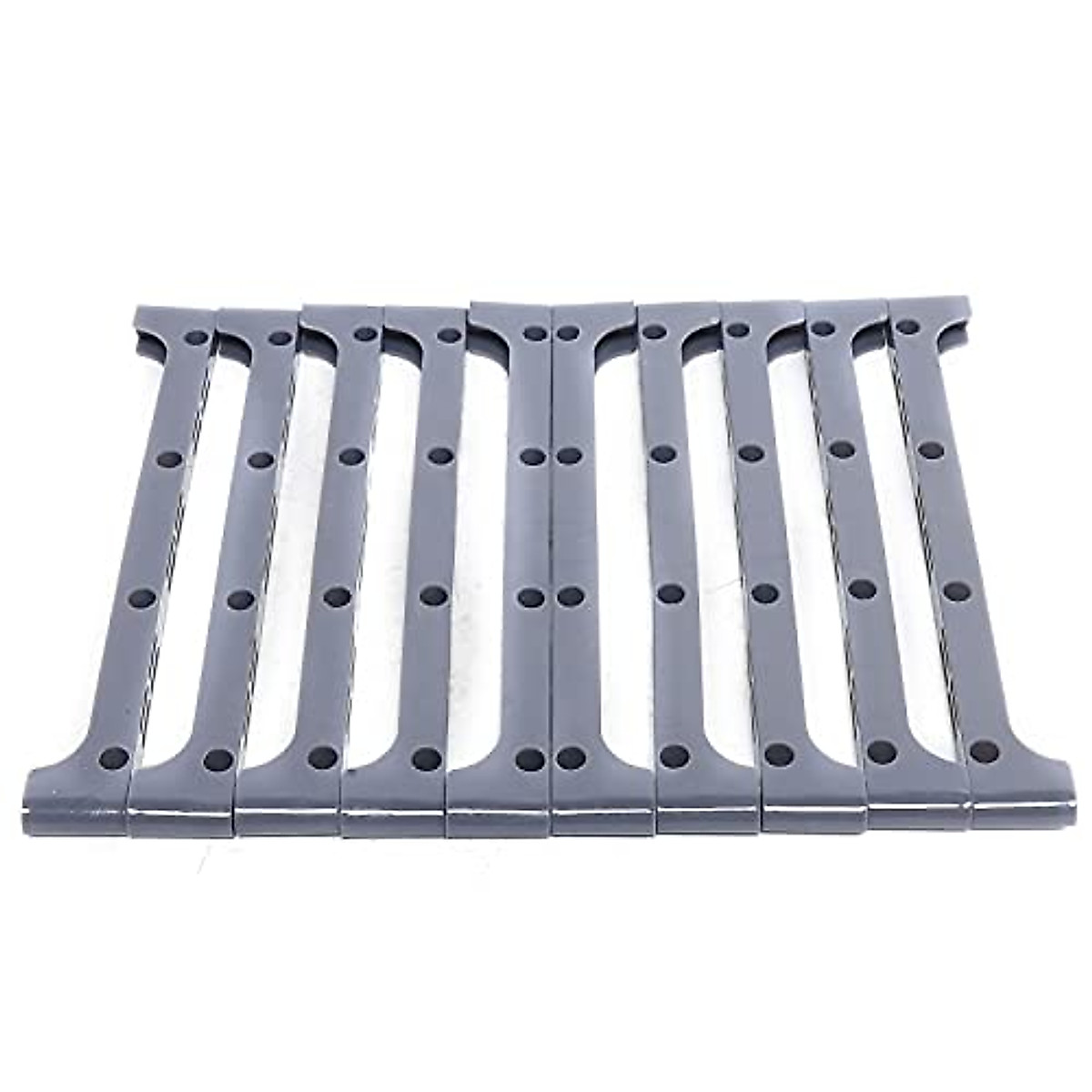 DOONARCES 4 Tiers Grey Bookcase Bookshelf Free Standing Book Toys Storage Rack Organizer Display Shelf Waterproof Metal&Woven Fabric Shelf for Study Room Bedroom Living Room 16 * 10 * 49in