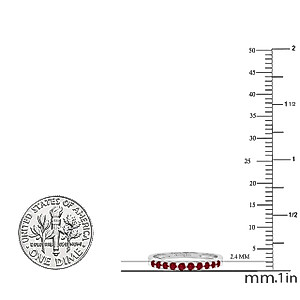 Dazzlingrock Collection Round Ruby Ladies Bridal Anniversary Wedding Band, 18K White Gold, Size 7.5