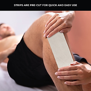 ForPro Natural Muslin Epilating Strips, Tear-Resistant, Pre-Cut Strips for Hair Removal, 3” W x 9” L, 100-Count