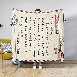Mom Birthday Gifts from Son,Mother's Birthday Gifts,Gifts for Mom,Mom's Birthday Gifts from Daughter,Bed Throws Soft Blanket Presents for Moms Birthday 60X80 in to-MOM