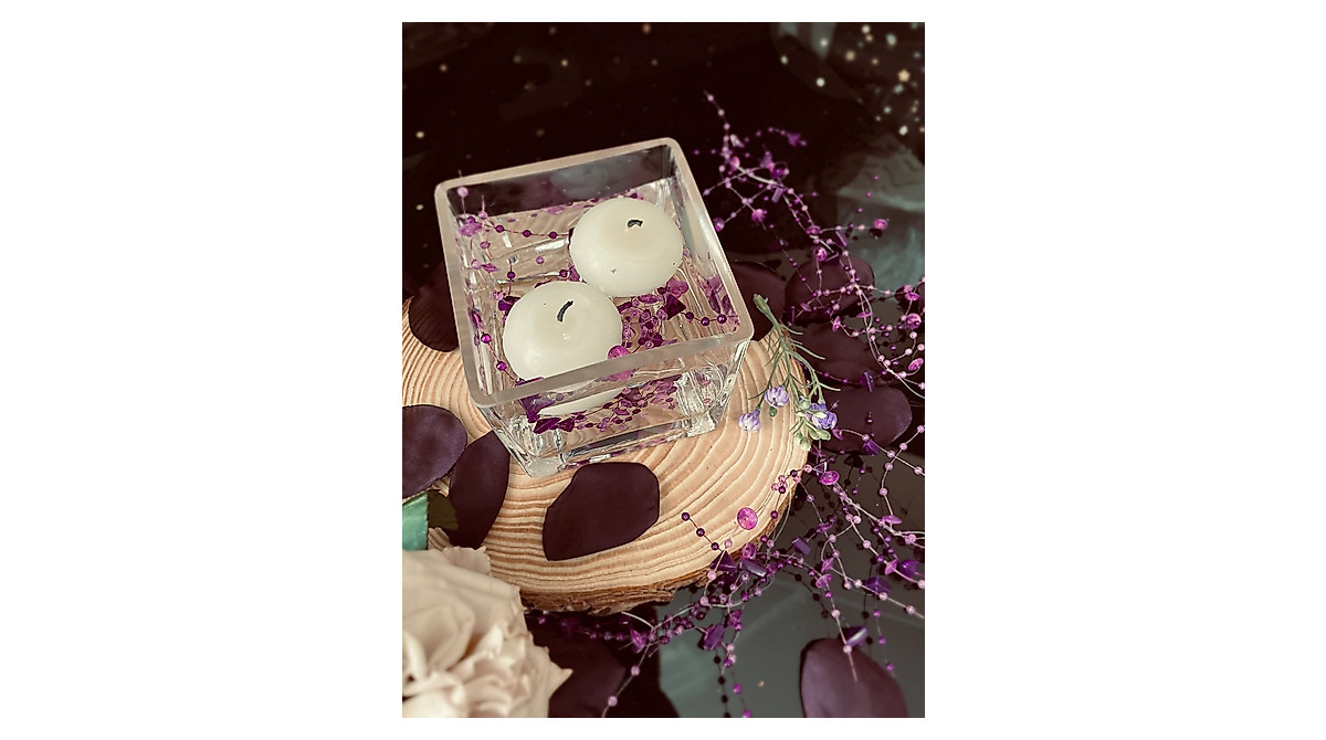 Elegant TeaSu Purple Crystal String for Centerpieces