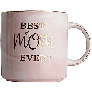 WOYOO Best Mom Mug Gifts-Best Mom Ever Coffee Mug-Novelty Mother Birthday Christmas Gifts for Mom from Daughter Son