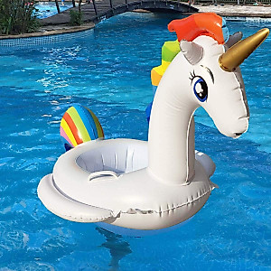huaanlongus Baby Pool Float,Unicorn Inflatable Swimming Pool Floating Toddler Water Toys Fun for 3 4 5 6 Year Old Boy Girl,Kids Outdoor Party FloatsToy (Large)