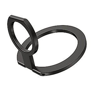 Magnetic Phone Ring Holder for The New iPhone 14/13 /12 Series or for MagSafe Case, Removable Magnetic Phone Grip, Adjustable Kickstand, Black