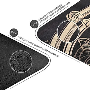 GOODOLD Goat Symbol Yoga Mat, 71 x 26 Inch Non-slip Yoga Mats Folding Travel Exercise Mat Indoor Outdoor Gym Pilates with Storage Bag for Women Men