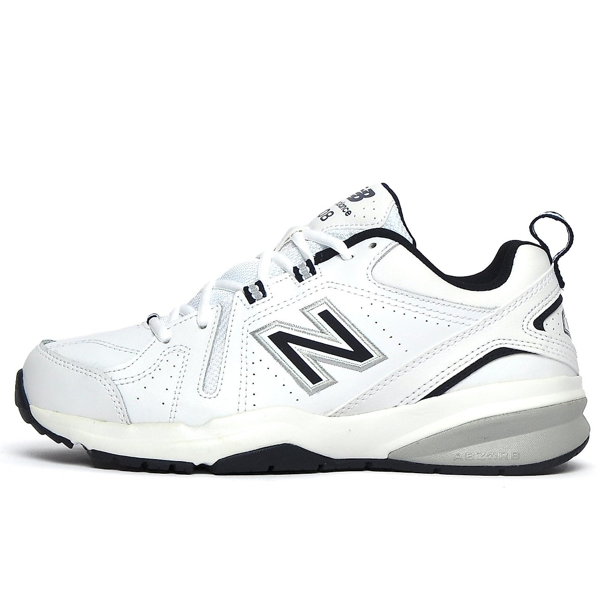 New Balance Men's 608 V5 Casual Comfort Cross Trainer, White/Navy, 10, MX608WN5