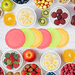 72 Pack 8 oz Twist Top Food Storage Containers with Screw Lids Reusable Freezer Containers Plastic Airtight Deli Food Jars for Food Microwave Dishwasher Leak Proof (Red, Yellow, Green)