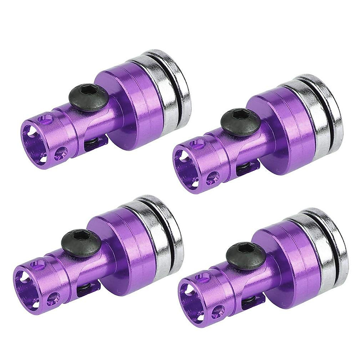 Dilwe 4Pcs Body Post Mount, Aluminum Magnetic Invisible Body Post Mount for SCX10 4WD 1:10 RC Car(Purple)