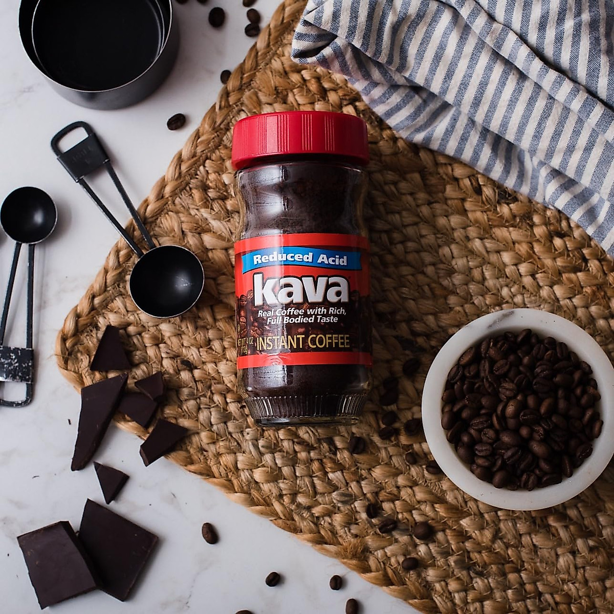 Kava Coffee Low Acid Neutralized Instant Coffee, 4 Ounce (Pack of 3)