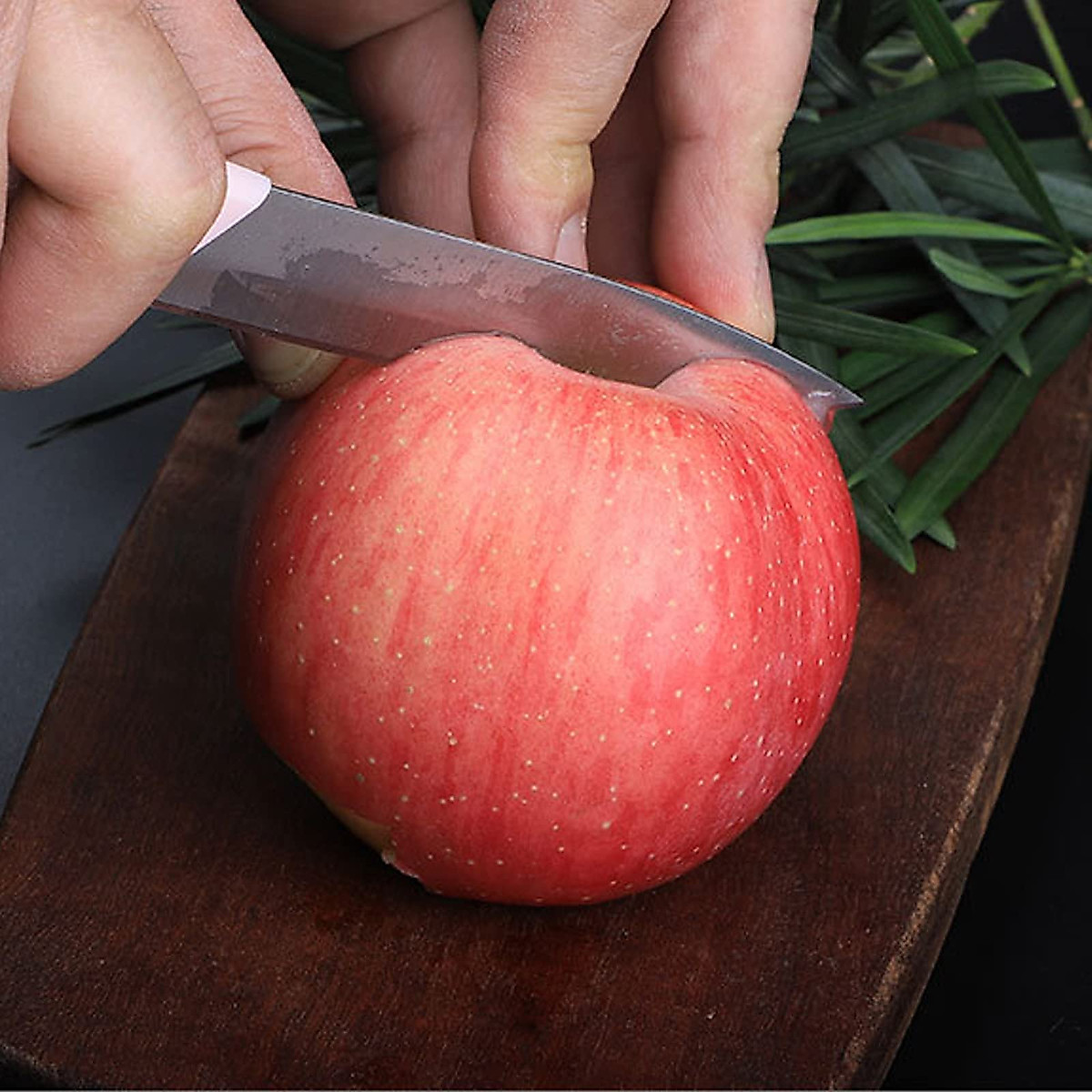 Lomgwumy Paring Knife, 4 Sharp and Durable Fruit Knife, with Scabbard, Exquisite and Beautiful, Fruit Knives Small is Suitable for Most Vegetables, Fruits and Meat (Pink and Blue)