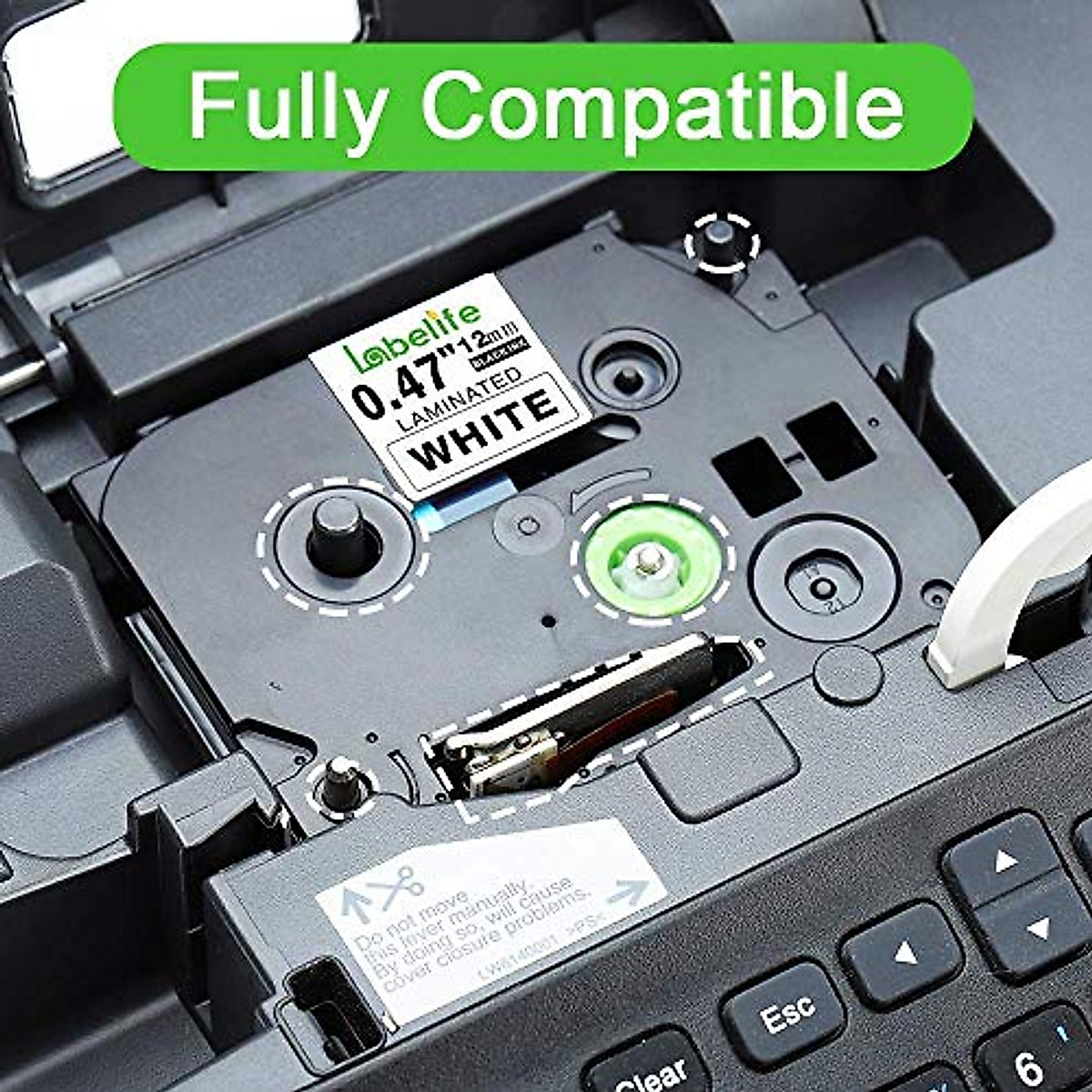 Replacement for Brother Ptouch TZe-221 9mm Label Tapes Bundle with Replace TZe-231 12mm Label Tape, Black on White, (Total 10-Pack)