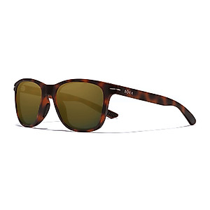 ROKA HALSEY Performance Sunglasses Designed for Sport for Men and Women - Matte Root Beer Frame - Bronze (Polarized) Lens