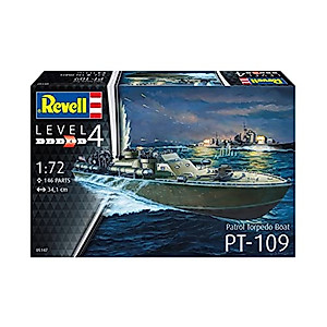 Revell 05147, Patrol Torpedo Boat Pt-109, 1: 72 Scale Plastic Model,Black