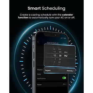 Pro Breeze Smart Air Conditioner Portable 10,000 BTU - 1130W Portable Air Conditioner with 4-in-1 Function, 300 Sq Ft Coverage, 24 Hour Timer & Window Venting Kit Included - AC Unit with Wifi & App