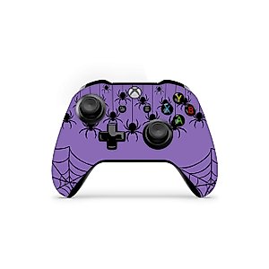 ZOOMHITSKINS Controller Skin Compatible with X1 S and X1 X, Vinyl Sticker Technology, Black Purple Spider Halloween Cute, Durable, 1 Skin, Made in The USA