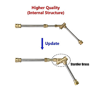 M MINGLE Short High Pressure Washer Gun for Hot and Cold Water, Pressure Washer Hose Adapter Set, 5000 PSI