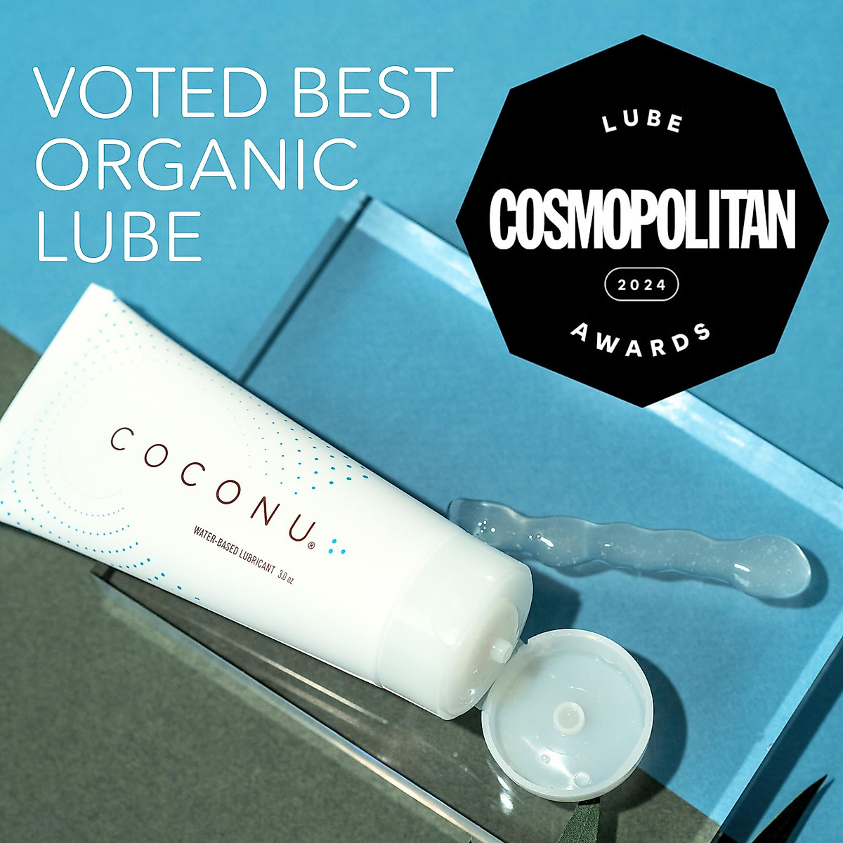 Coconu Water Based Personal Lubricant | Vegan | for Couples, Men, Women and Personal Use | Cruelty Free, Edible, Hypoallergenic | 3.0 oz