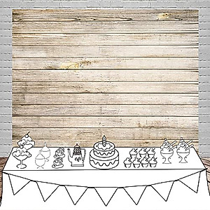 Laeacco 10x8ft Wooden Board Photography Background Rustic Wood Backdrops Vintage Texture Wood Photo Prop Studio Wooden Backdrop Child Baby Adult Portrait Shoot Wallpaper Grunge Wood Plank Video Prop