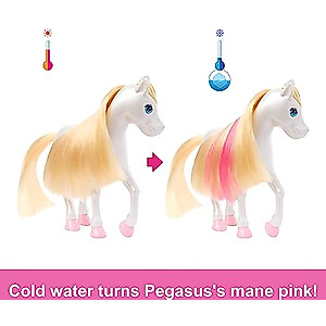 Barbie A Touch of Magic Chelsea Small Doll & Pegasus Playset, Winged Horse Toys with Stable, Pet Bunny & Accessories
