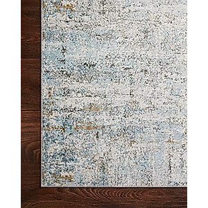 Loloi II Drift Collection DRI-03 Ivory/Sky, Contemporary 7'-6" x 9'-6" Area Rug