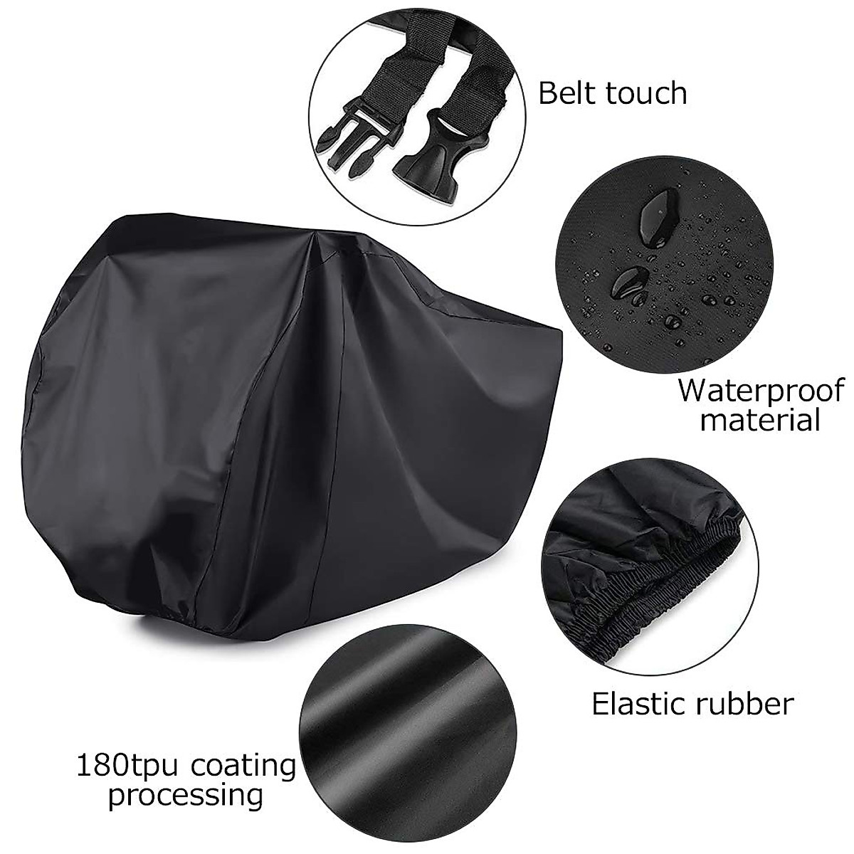 Maveek Bicycle Cover for 3 Bikes Waterproof Outdoor Storage Winter Cold Weather, Rain Snow Wind Proof Tarp Tent Shed Dust Dirt Resistant All Weather Cycle Protection UV Summer Indoor Garage