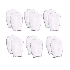 White Newborn Baby Mittens by Nurses Choice (Includes 6 Pairs of No Scratch Cotton Mittens)