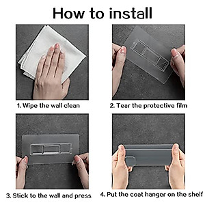 Hanger Organizer, Wall Mount Clothes Rack Organizer for Washing Machine, Hanger Stacker for Closet Laundry Room, Smart Way to Save Closet Space, Organizer Anti-Slip Grey