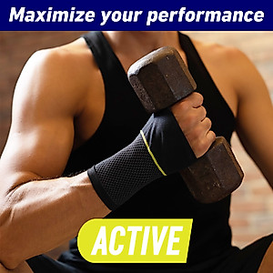 Neo-G Active Wrist Support – For Sports, Golf, Basketball, Football, Yoga, Tennis. For Sprains, Strains, Tendonitis, Injury Recovery - Multi Zone Wrist Compression Sleeve – S