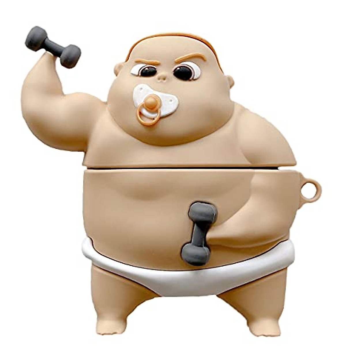 VARWANEO Earphone Case for AirPods 1&2, 3D Cute Fun Cool Powerful Lose Weight Baby Boss Soft Silicone Design, Portable&Shockproof Airpods Cover, for Apple Air pod 2&1 Charging Case (Lose Weight Baby)