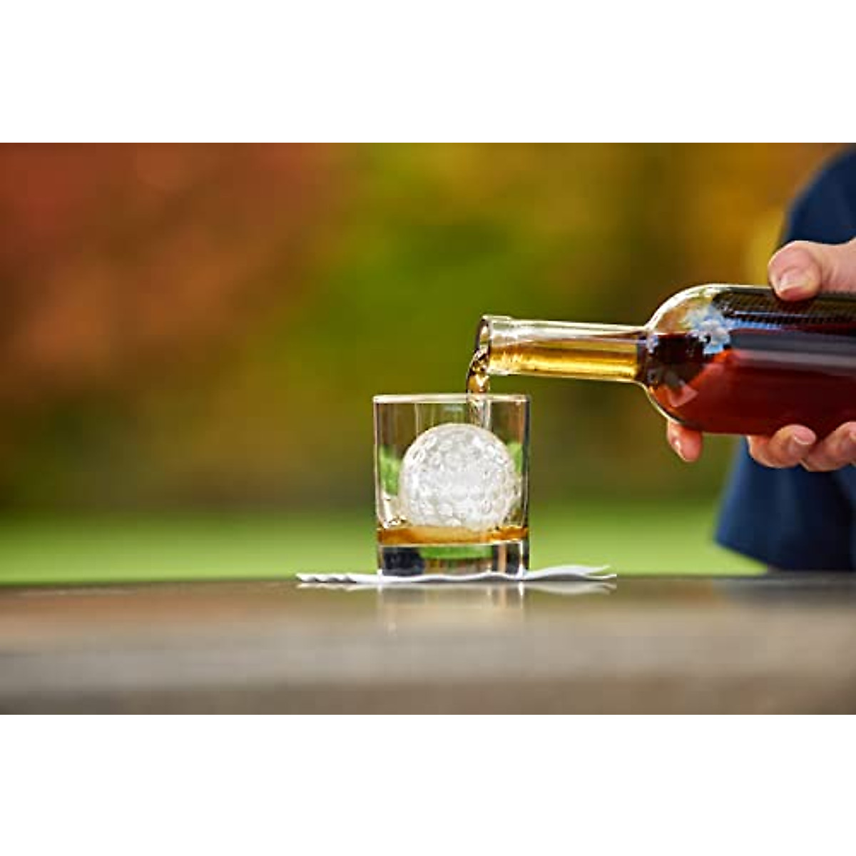 Tovolo Golf Ball Ice Molds, Set of 2 Golf Ball-Shaped Ice Sphere Molds, Stackable Sports Ice Molds, Sports-Themed Ice Makers, Giftable Sports Whiskey Ice Ball Molds, BPA-Free & Dishwasher-Safe