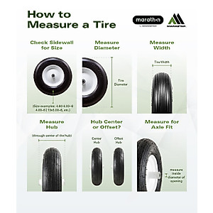 Marathon 92001-2PK 20x2.0 Flat Free Ribbed Tread Cart Tire on Plastic Rim, 3/4" Bearing, Non-Marking, 250-Pound Load Capacity, 2 Pack