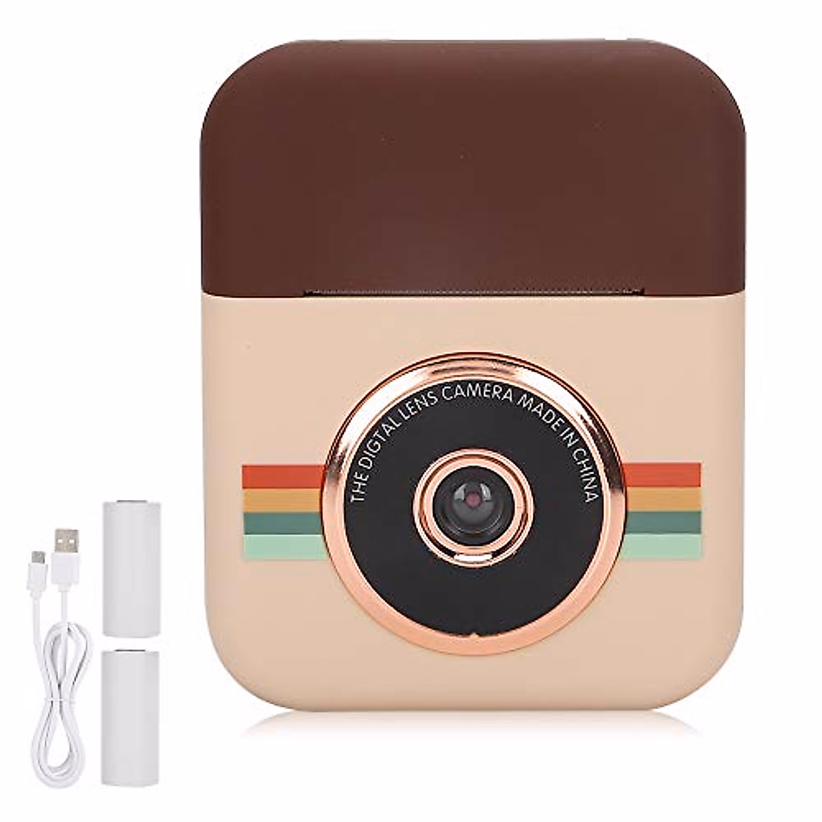 Vivid Children Print Camera, Eye Damage 2.4-inch IPS HD Display Color Photos Selfie Camera with ABS for The new mini children's print camera Polaroid high-definition pixels can take pictures and video