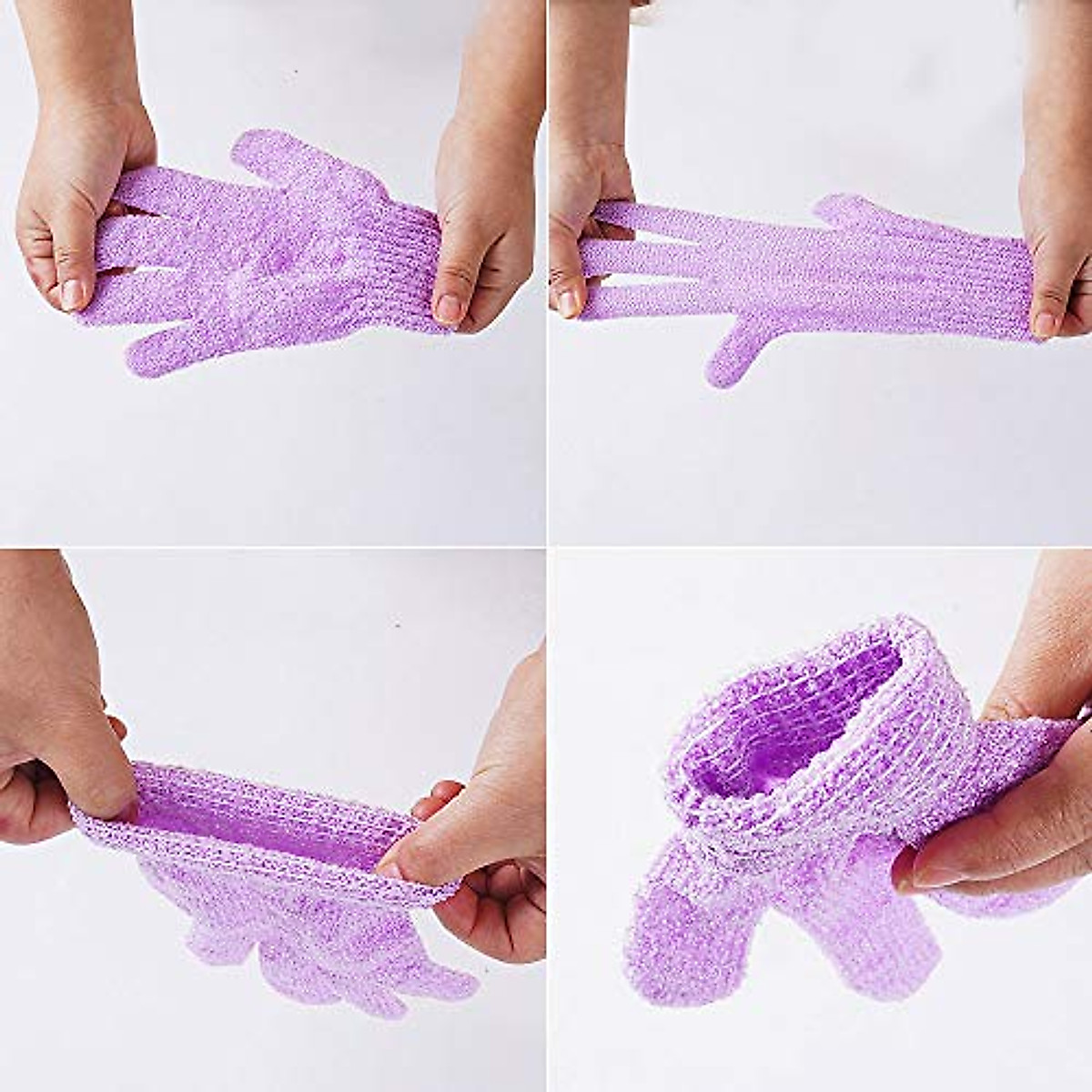 24 pcs Exfoliating Shower Gloves,Double Sided Exfoliating Bath Gloves Deep Clean Dead Skin for Spa Massage Beauty Skin Shower Body Scrubber Bathing Accessories.-12 Multi-Colors