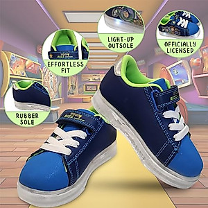 Bazillion Dreams Disney Toy Story Boy's Lighted Athletic Sneaker (Toddler), Blue, Size 6