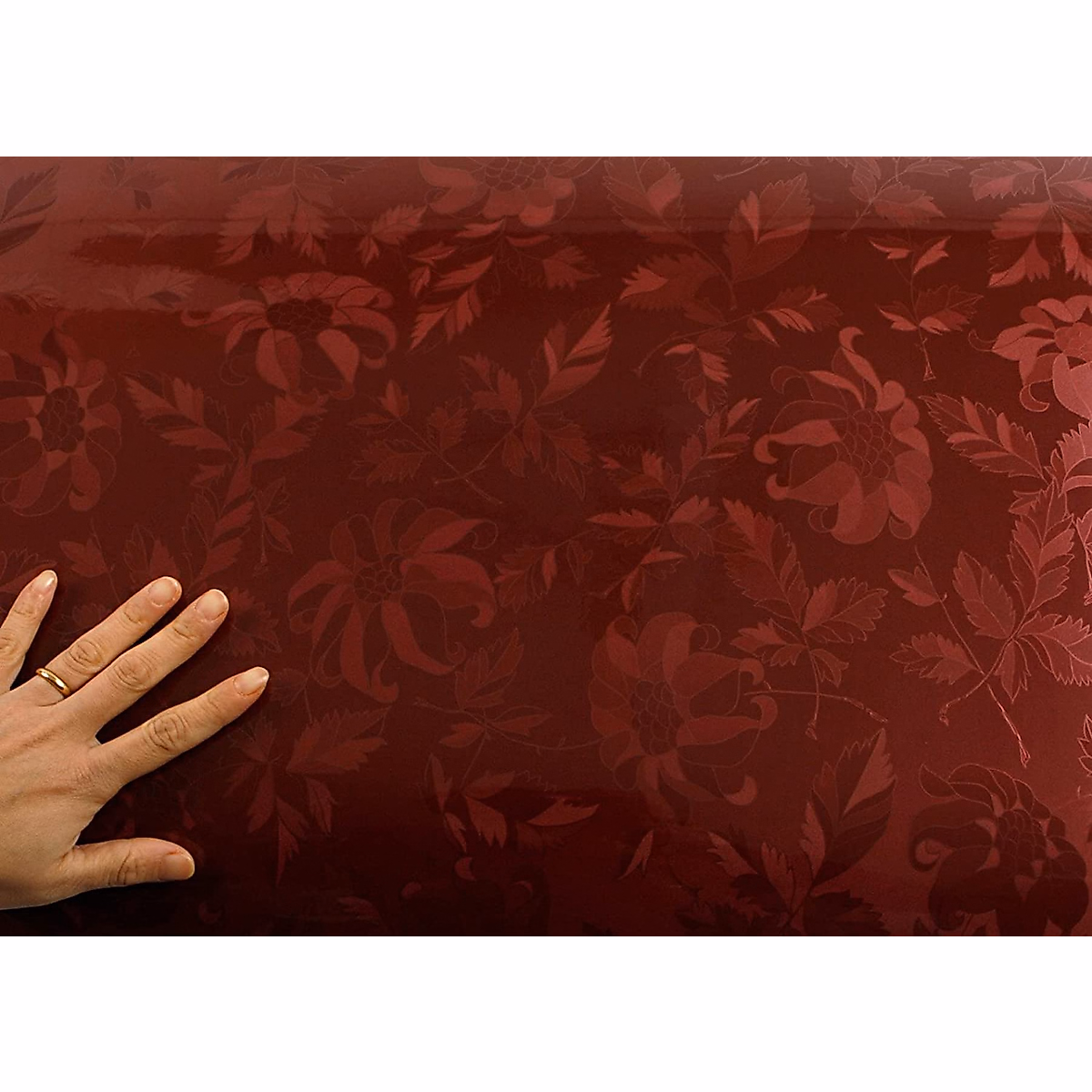 ROSEROSA Peel and Stick PVC Instant Floral Decorative Self-Adhesive Film Countertop Backsplash Olivia Red Wine (PGS9200-6 : 1.96 Feet X 6.56 Feet)