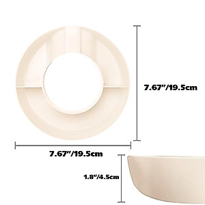 DMTINTA Snack Bowl for Stanley 40 oz Tumbler with Handle, Tumbler Snack Tray Compatible with Stanley Cup 40 oz with Handle, Reusable Snack Ring for Stanley Cup Accessories White