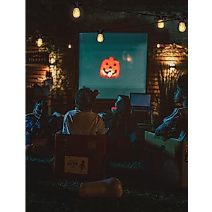 Brightech Ambience Pro Solar Powered LED Outdoor String Lights - 27 Ft Commercial Waterproof Patio Lights with Flaming, Flickering Bulbs - Shatterproof String Lights for Your Halloween, Porch, Deck