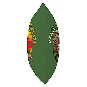 PEACE NOT WAR Peace, NOT WWRAWRRR not war Jurassic T Rex World Dinosaur Throw Pillow, 18x18, Multicolor