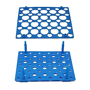 Centrifuge Tube Rack,2 Pieces Detachable Test Tube Rack Holder 50-Well Plastic Stand for 15ml 50ml Tube