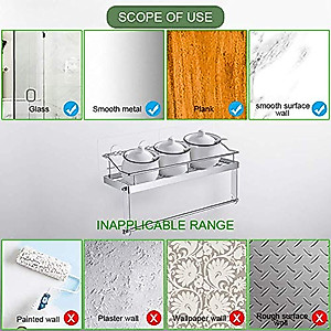 Carry360 Adhesive Paper Towel Holder Shelf,Wall Mounted Paper Towel Roll Rack Basket for Kitchen,Shower Bathroom & Balcony,Rustproof,No Drilling,SUS 304 Stainless Steel