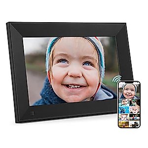 Digital Picture Frame - Benibela 8 Inch 32GB WiFi AI Smart Electronic Photo Frames, IPS Touch Screen, AI Recognition, Auto-Rotate, Wall Mounted, 2 Filter, Share Photo Video Anywhere via Email App USB