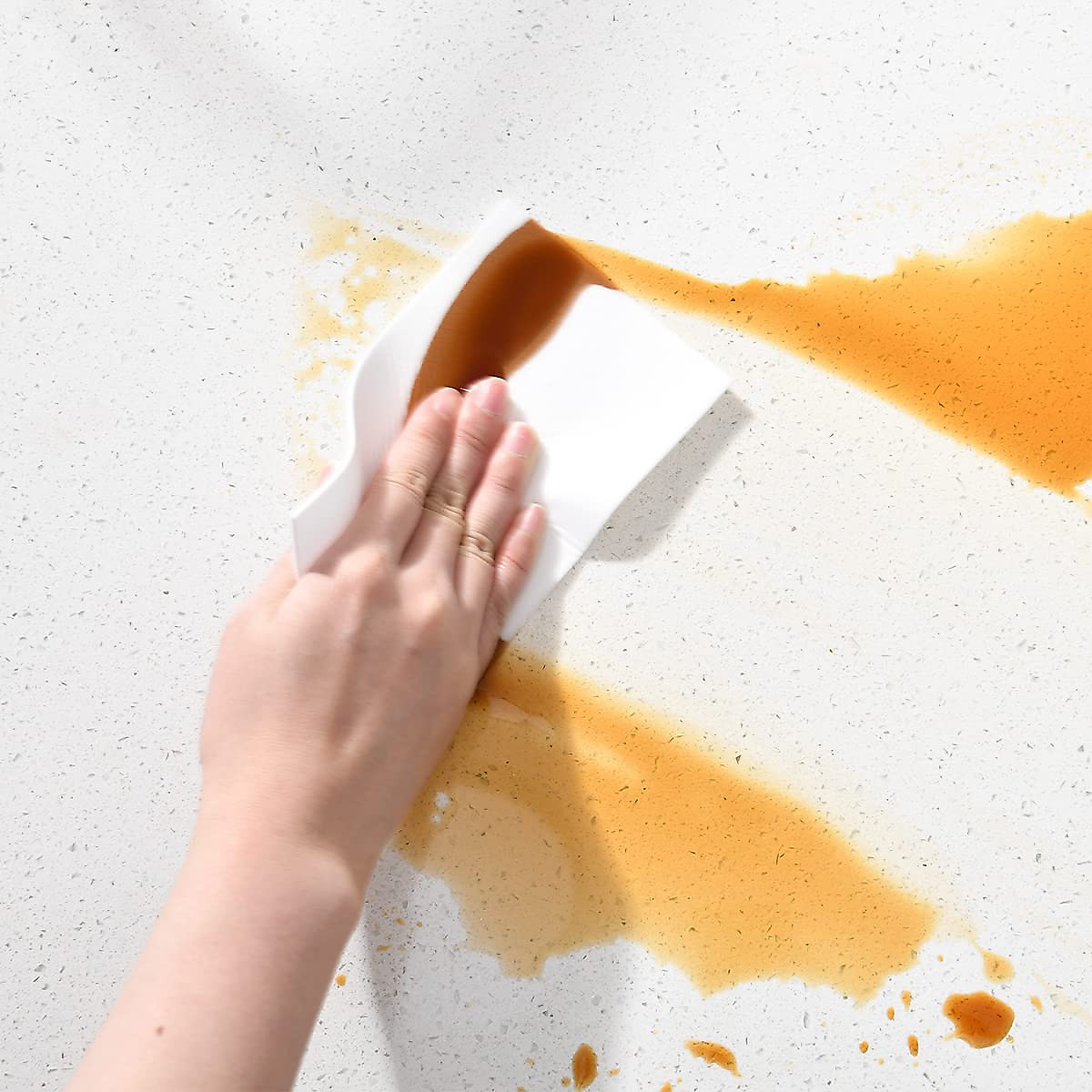 BAISENJIE Magic Cleaning Sponge Eraser Sheets,Melamine Sponge Cleaner for Kitchen Bathroom Furniture,Ultra-Thin,Portable,Easy to Use,48 Cleaning Sponges Sheets Total, Pack of 3 (White)