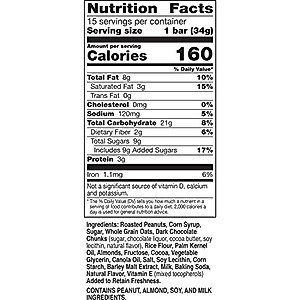 Nature Valley Sweet and Salty Nut Bars, Dark Chocolate Peanut Almond, 15 ct