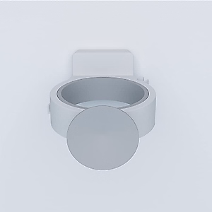 No Drilling, Hair Dryer Holder, Household Wall Mounted Bathroom Hair Dryer Storage Rack (White Gray)